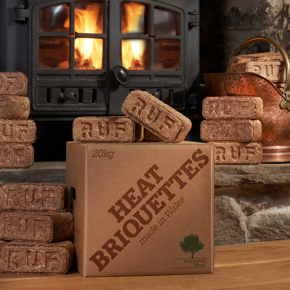 Eco Heat Log RUF Briquettes – Gwernyfed Wood